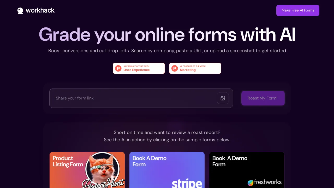 AI Form Roast by WorkHack - BestofAI AI Form Roast by WorkHack - BestofAI